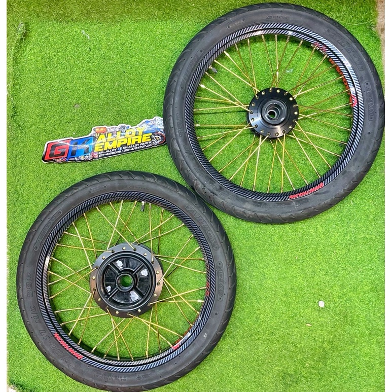 RIM ALLOY CARBON SIAP TAYAR DEPAN BELAKANG MCM DALAM GAMBAR PNP MOTOR ...