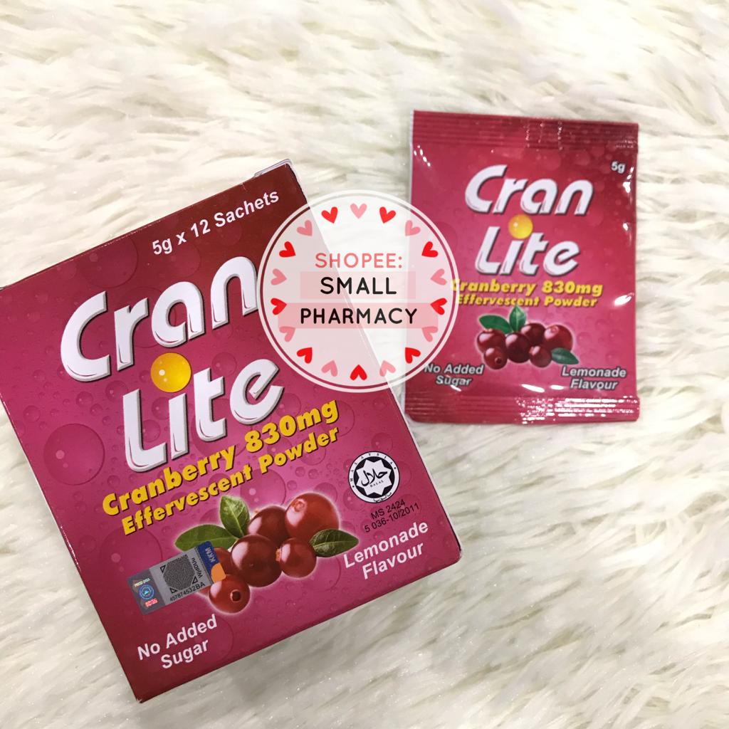 1 packet of Cran Lite Cranberry 830mg Effervescent Powder Lemonade ...