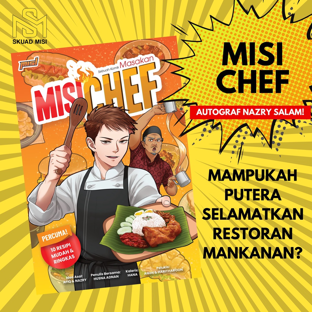 KOMIK MISI CHEF | HUSNA ADNAN | NAZRY SALAM | TIM MISI | Shopee Malaysia