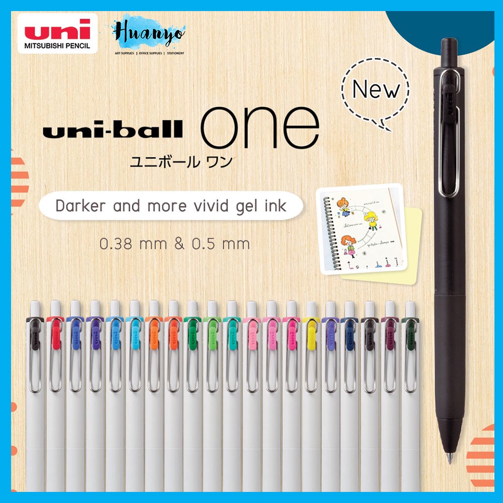 Uni Uni-ball One Retractable Colour Ink Gel Pen 0.5mm / 0.38MM UMN-S-05 038 (Per PCS) | Shopee ...