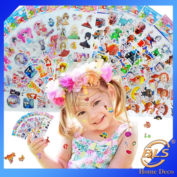 1pcs Cartoon 3D Sticker Coloring Sticker for Kids Animal, Numbers ...