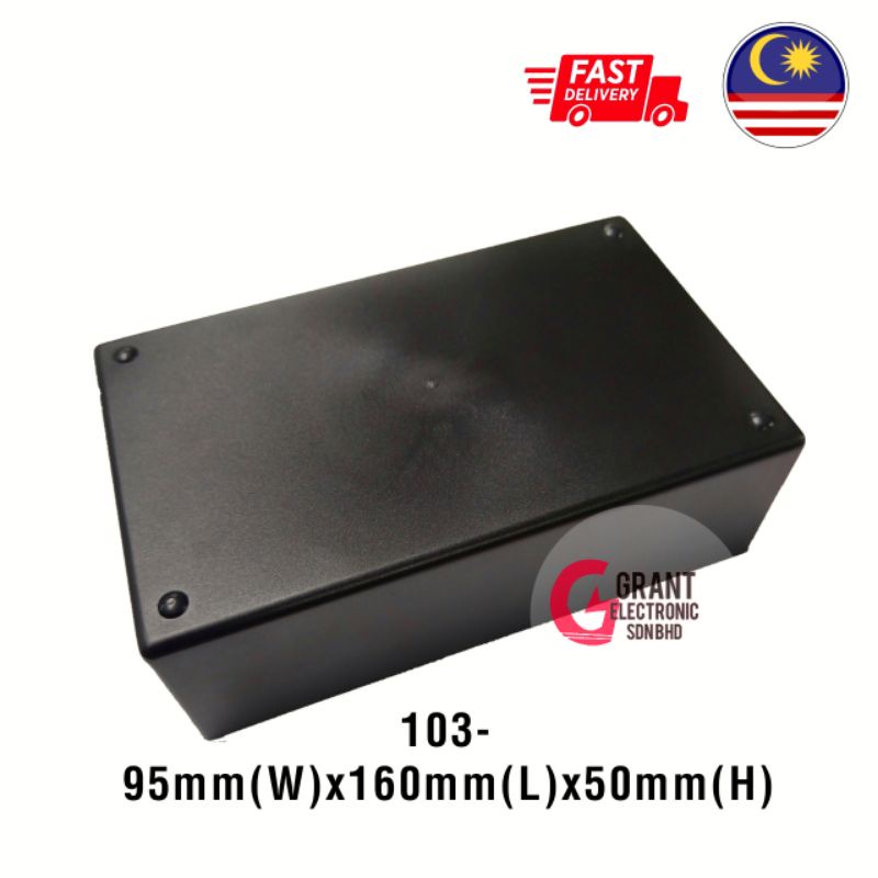 DIY Black Plastic Electronic Project Box Enclosure Case, 95W*160L*50mmH ...