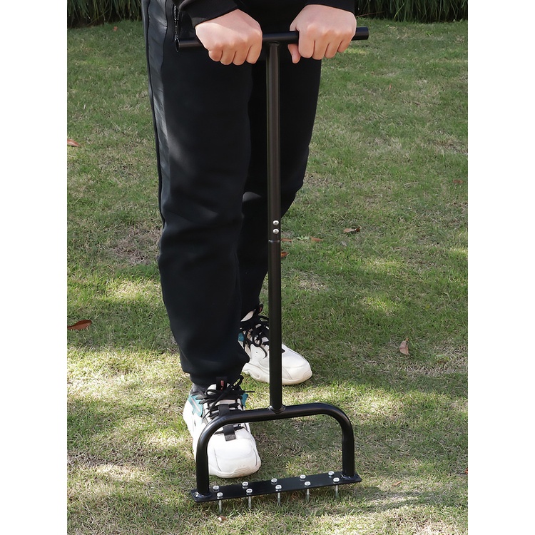 Lawn Aerator T-Handle Manual Grass Dethatching Turf Plug Soil Ripper ...