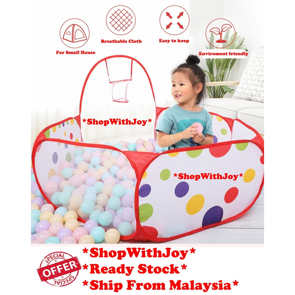 【ShopWithJoy】150cm Big Foldable Ocean Ball Pool Tent Portable Pit Pool ...