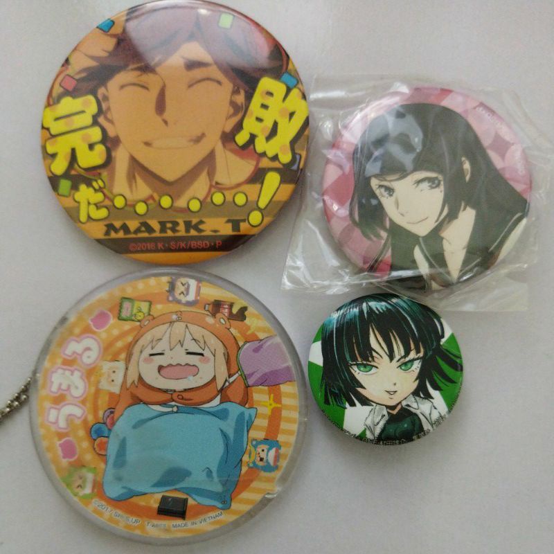 ANIME KEYCHAIN BADGE bungou stray dogs one punch man umaru chan fubuki ...