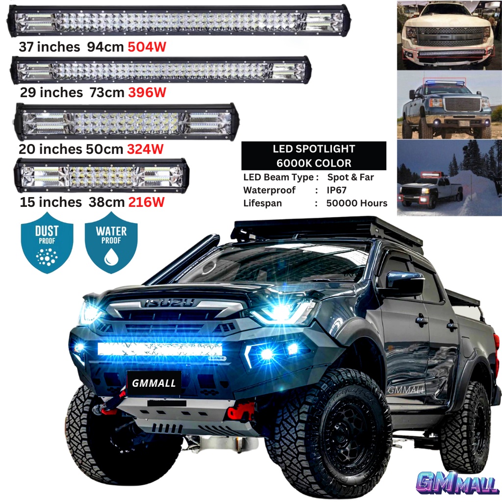 LONG LED SPOTLIGHT BAR Sportlight Fog Lamp Work Light 4x4 Offroad Light ...