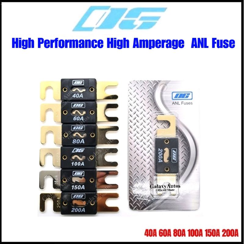 OG ANL Fuse High Performance High Amperage Amplifier Fuse 40A 60A 80A ...