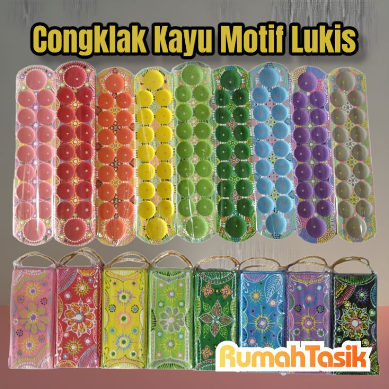 KAYU Traditional Toy Congklak Dakon Wooden Painted Motif Plus 100Pc ...