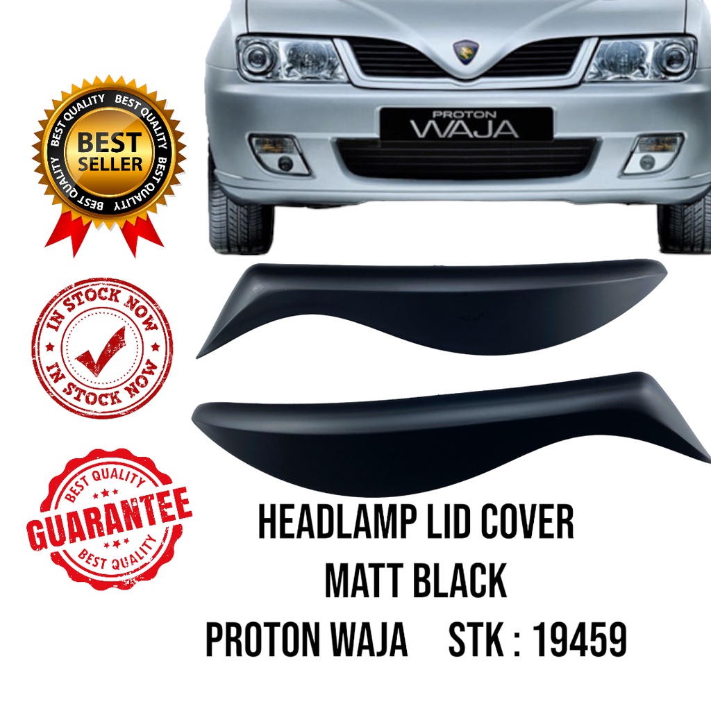 HEAD LAMP LID COVER PROTON WAJA (MATT BLACK) (2 PCS) | Shopee Malaysia