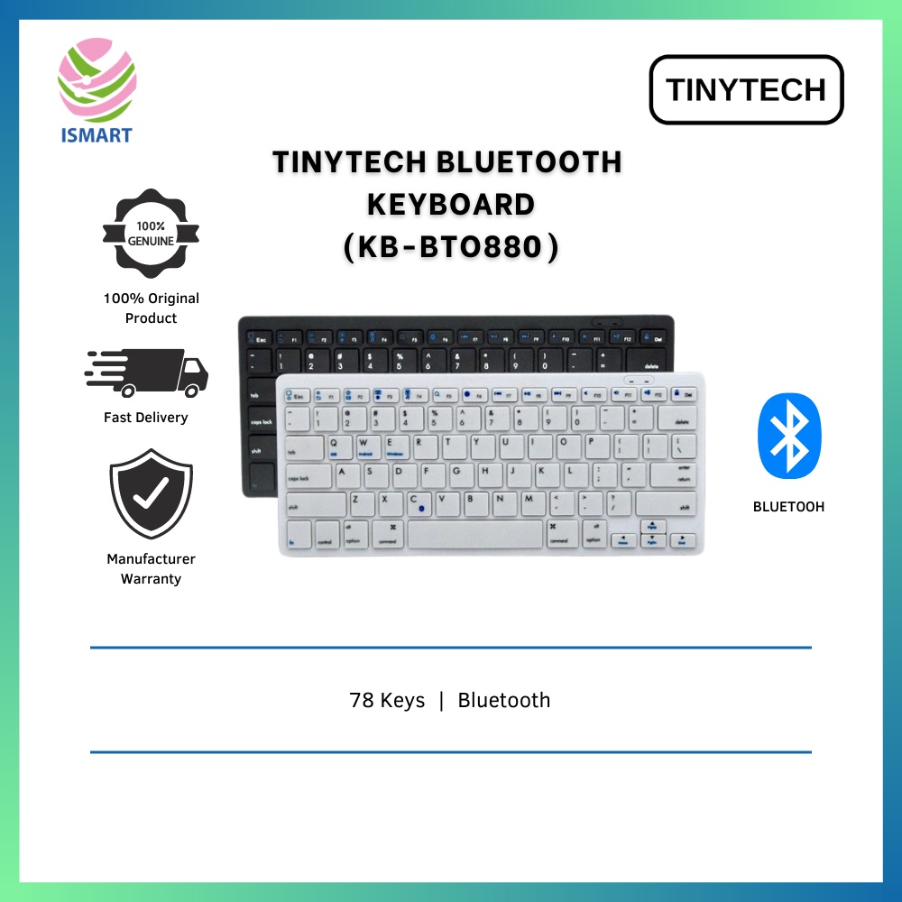 Tinytech Mini wireless Keyboard KB-BTO880 Ultra-Flat Bluetooth Slim ...