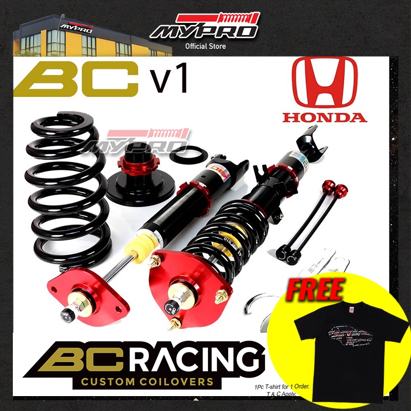 🔥adjustable bc racing v1 series 32step for honda jazz city crz civic ...