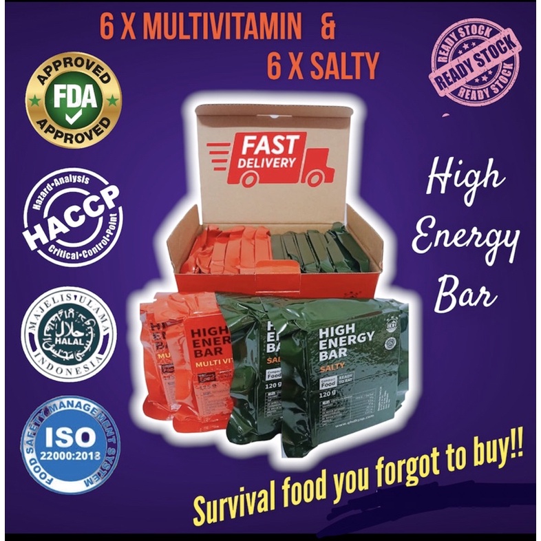 🔥Year End Sale🔥High Energy Bar Mix-2 [MULTIVit+SALTY] flavors 12 pcs ...