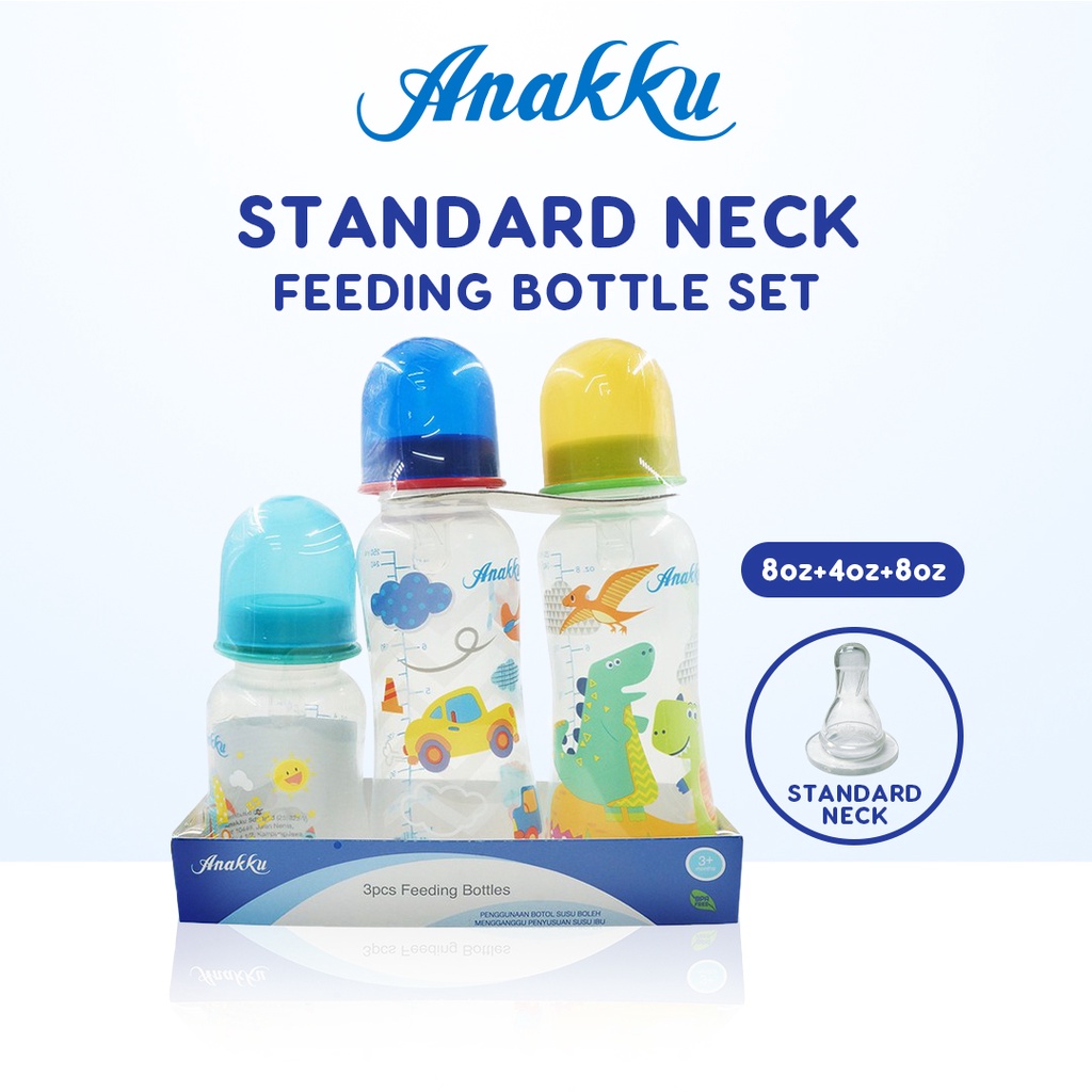 ANAKKU Botol Susu Bayi Combo 3pcs (8+4+8oz) | Shopee Malaysia