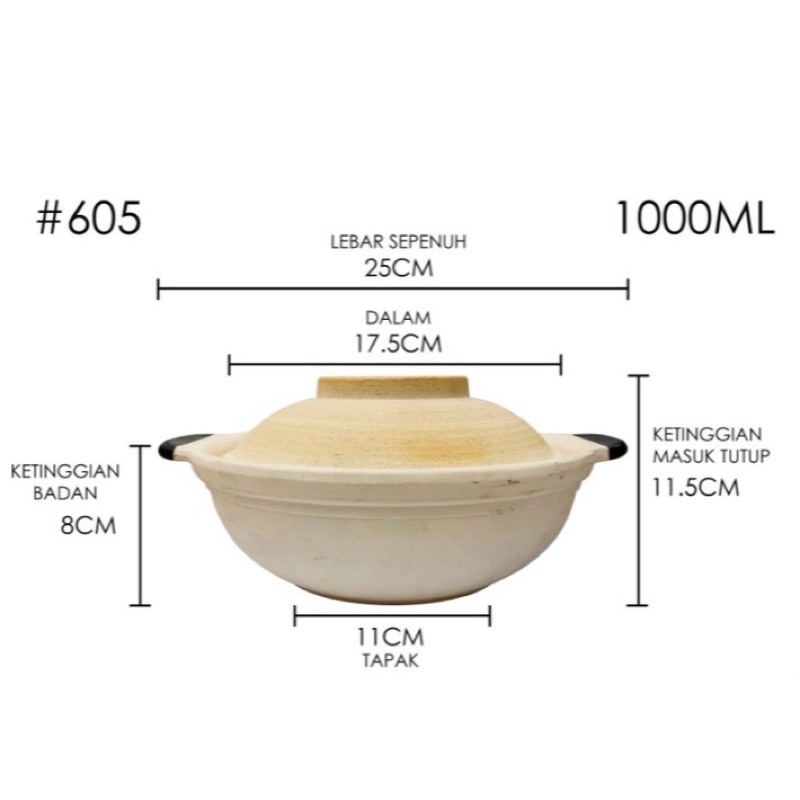 Traditional 100% Hand Made Claypot/ periuk tanah Liat Tahan Api - Made ...