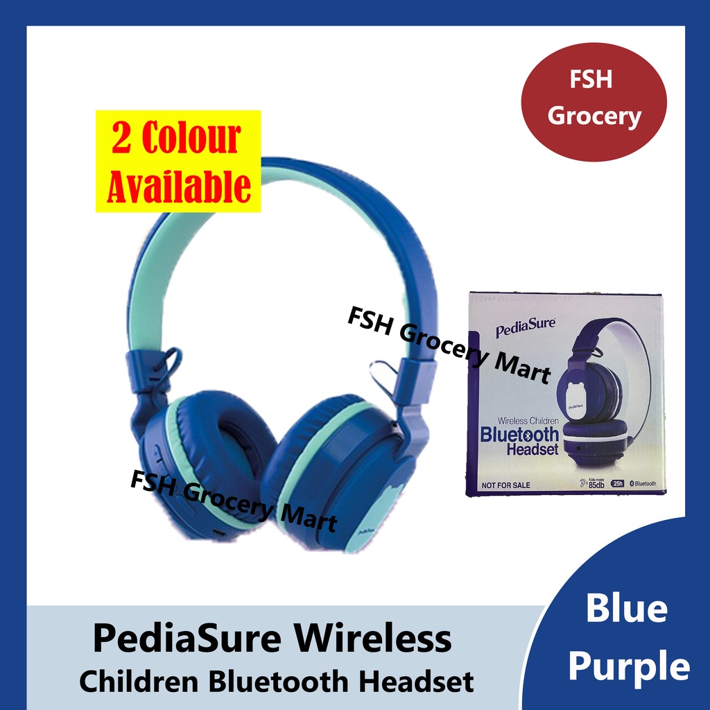 PediaSure Wireless Children Bluetooth Headset (Blue/Purple) | Shopee ...