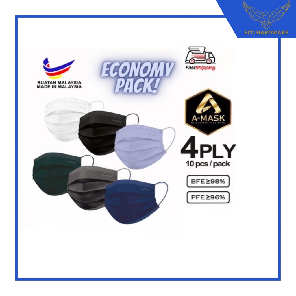 *Economy Pack* A-Mask 4Ply/KF94/KN95 Medical Face Mask/Earloop/Headloop ...
