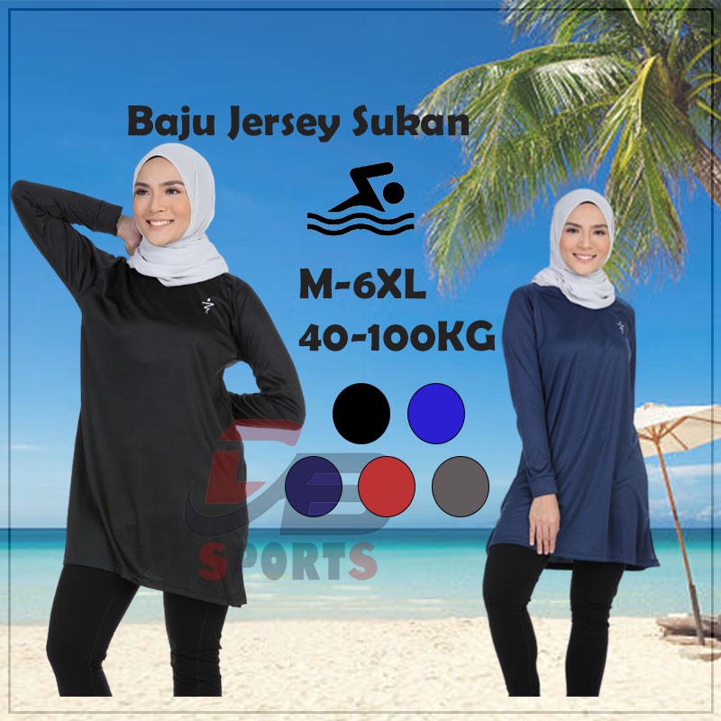 Baju Sukan Muslimah Sport Blouse Muslimah Activewear Baju Renang Swim Women Yoga Shirt Zumba ...