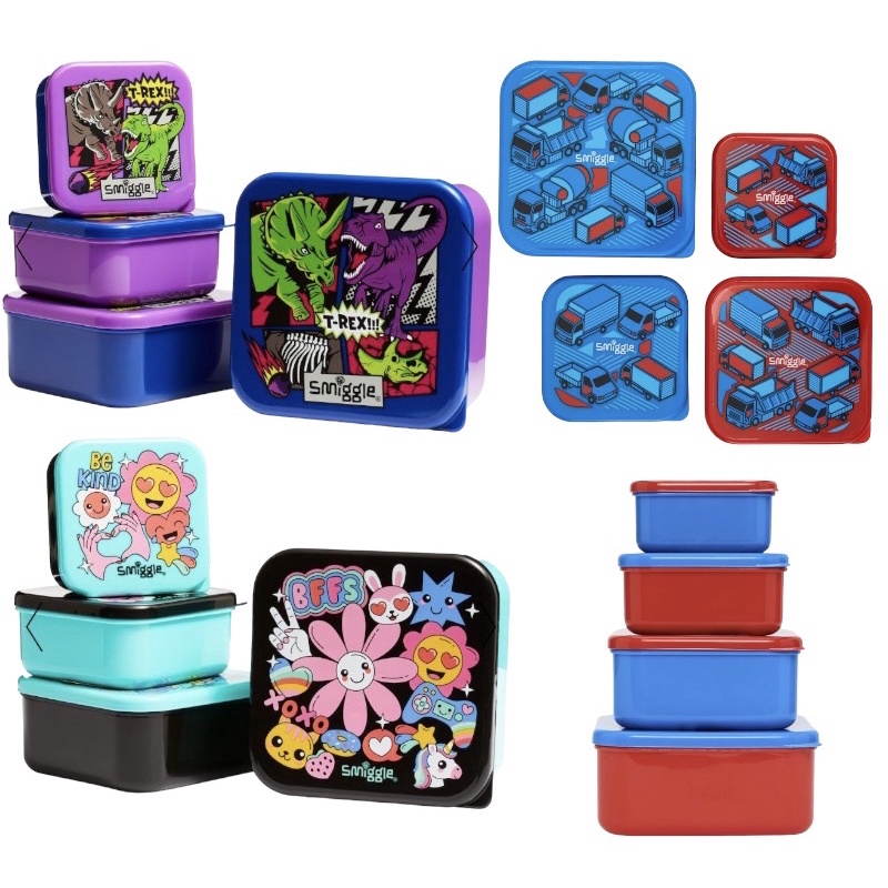 🔥Smiggle💯Original💯Go Snack N Stack Containers X4🔥 | Shopee Malaysia