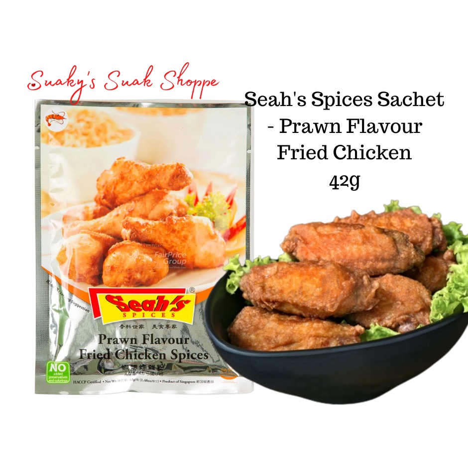 Seah's Prawn Flavour Fried Chicken Spices Sachet 42g | Shopee Malaysia