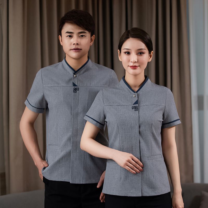 【Free Name Printing】Property Cleaning Hotel Work Clothes Short Sleeved ...