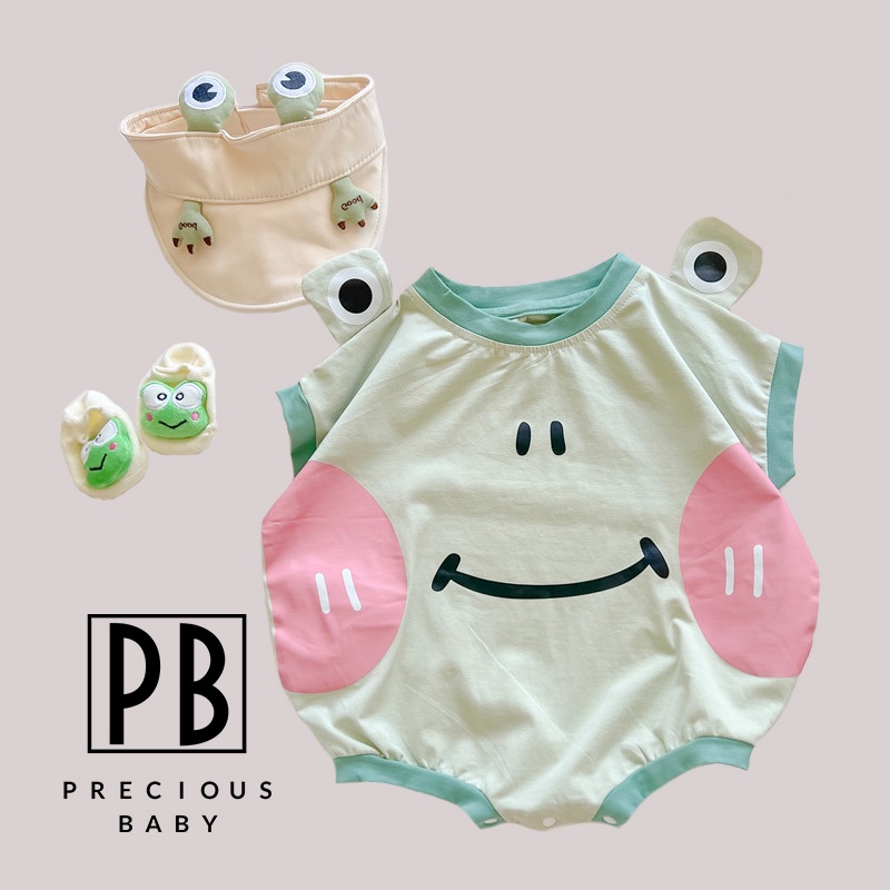 PreciousBaby. 3PCS Set Froggie Hat Socks Oversize Frog Romper (Baju ...