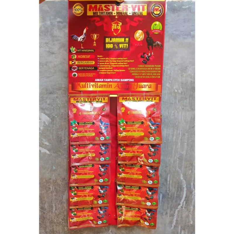 Master VIT MULTIVITAMIN MINERAL GINSENG FOR CHICKEN INCREASES AGRESIVE ...