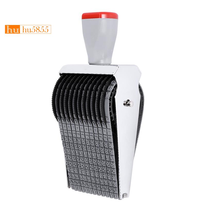 Multipurpose 12 Digit Alphabet Rolling Rubber Stamp English Letter ...