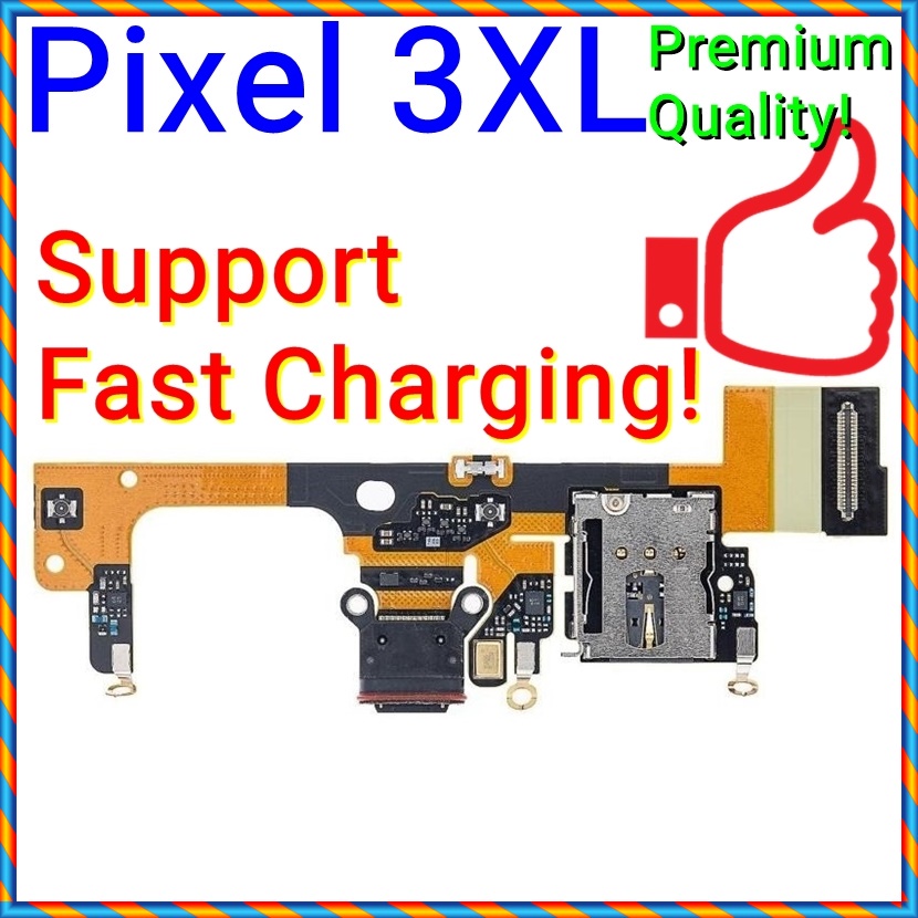 (Support 18W Fast Charge) NEW ORI Charging Port Board MIC Ribbon for Google Pixel 3 XL / 3XL ...
