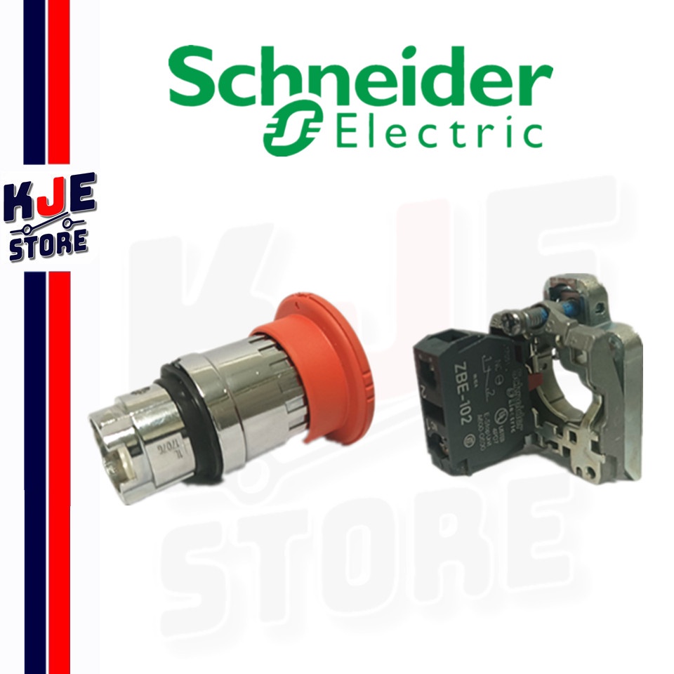Schneider XB4BS8442 Emergency Switching Off Pushbutton Complete Set ...