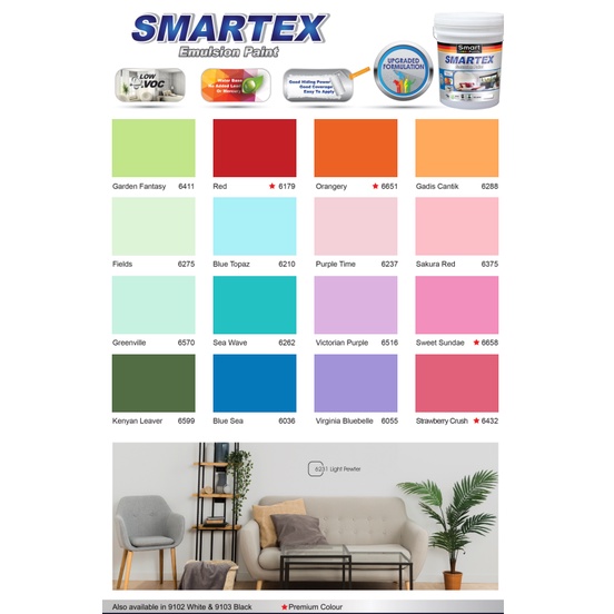 Smartex 7 Liter Emulsion Paint (Rdy Stock / Fast Shipping) Nippon ICI ...
