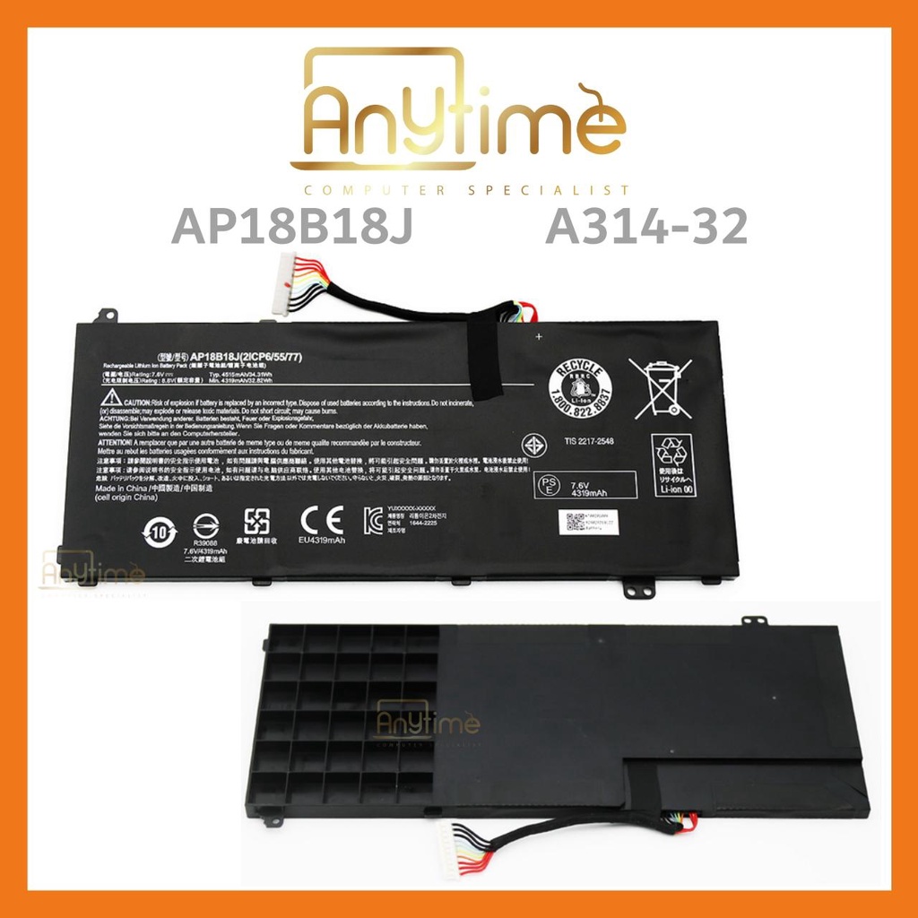Acer AP18B18J battery A314-32 replacement laptop battery | Shopee Malaysia