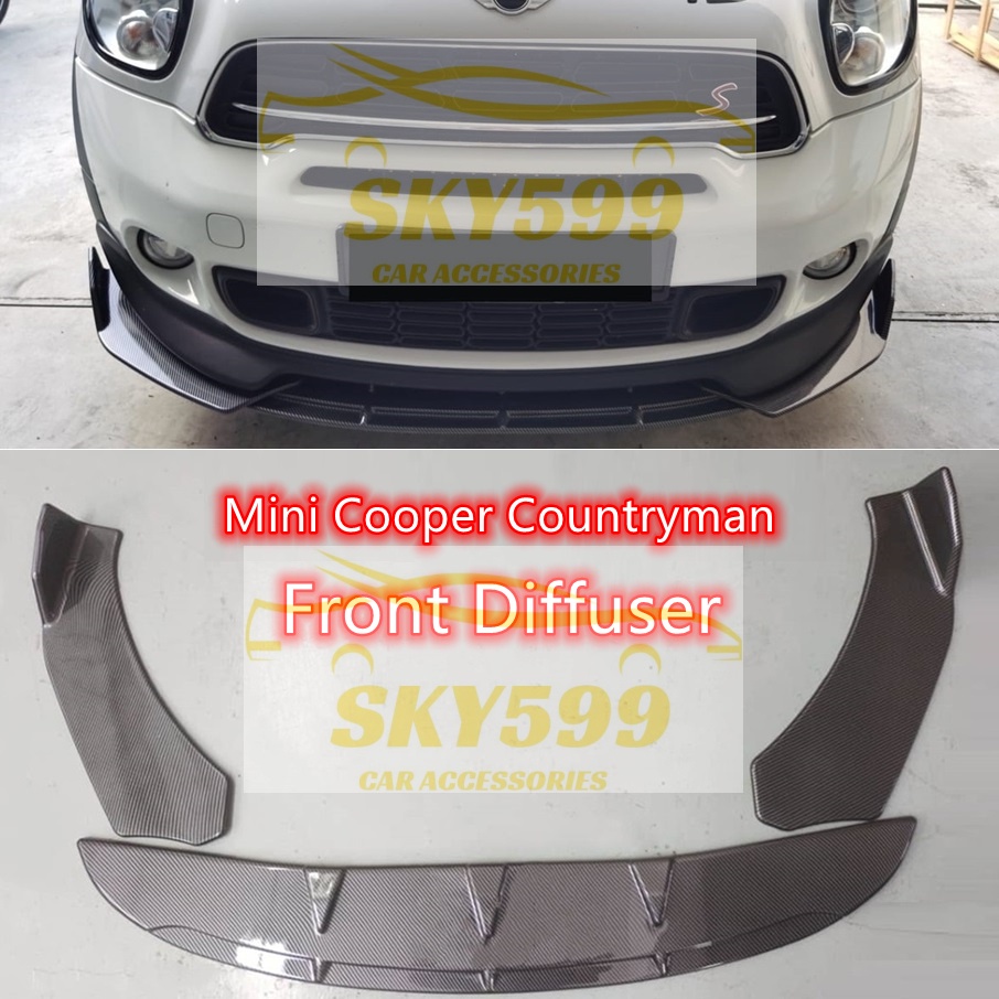 Mini Cooper Countryman Front Bumper Diffuser Lip Wrap Angle Splitters ...