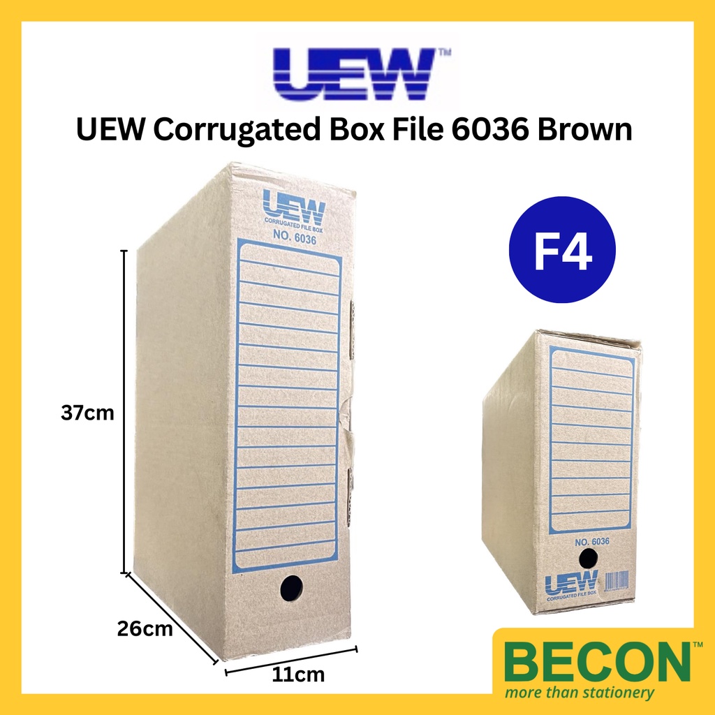 UEW Corrugated Box File 6036 Brown W10.5xL36xH25cm | Shopee Malaysia