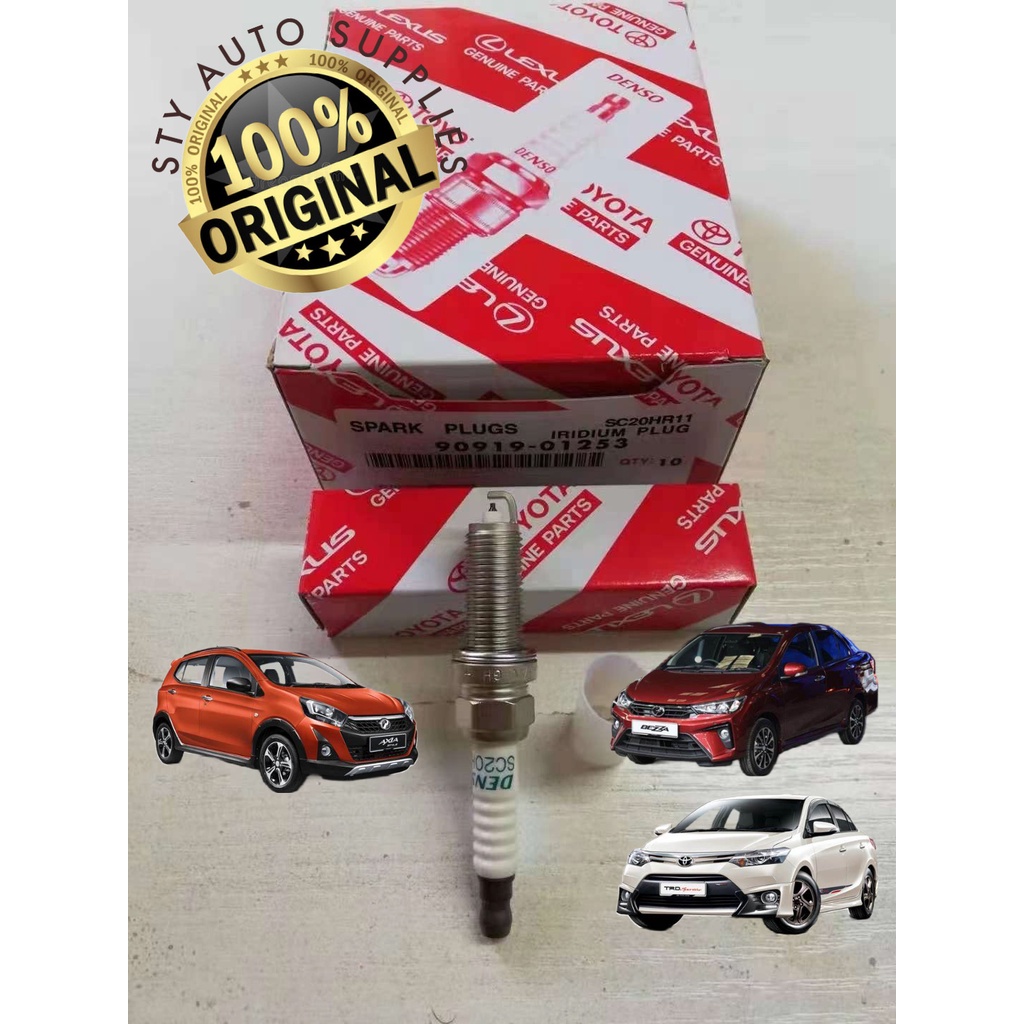 SPARK PLUG 90919-01253 FOR VIOS NSP151 / WISH 2014 / BEZZA 2018 / MYVI ...
