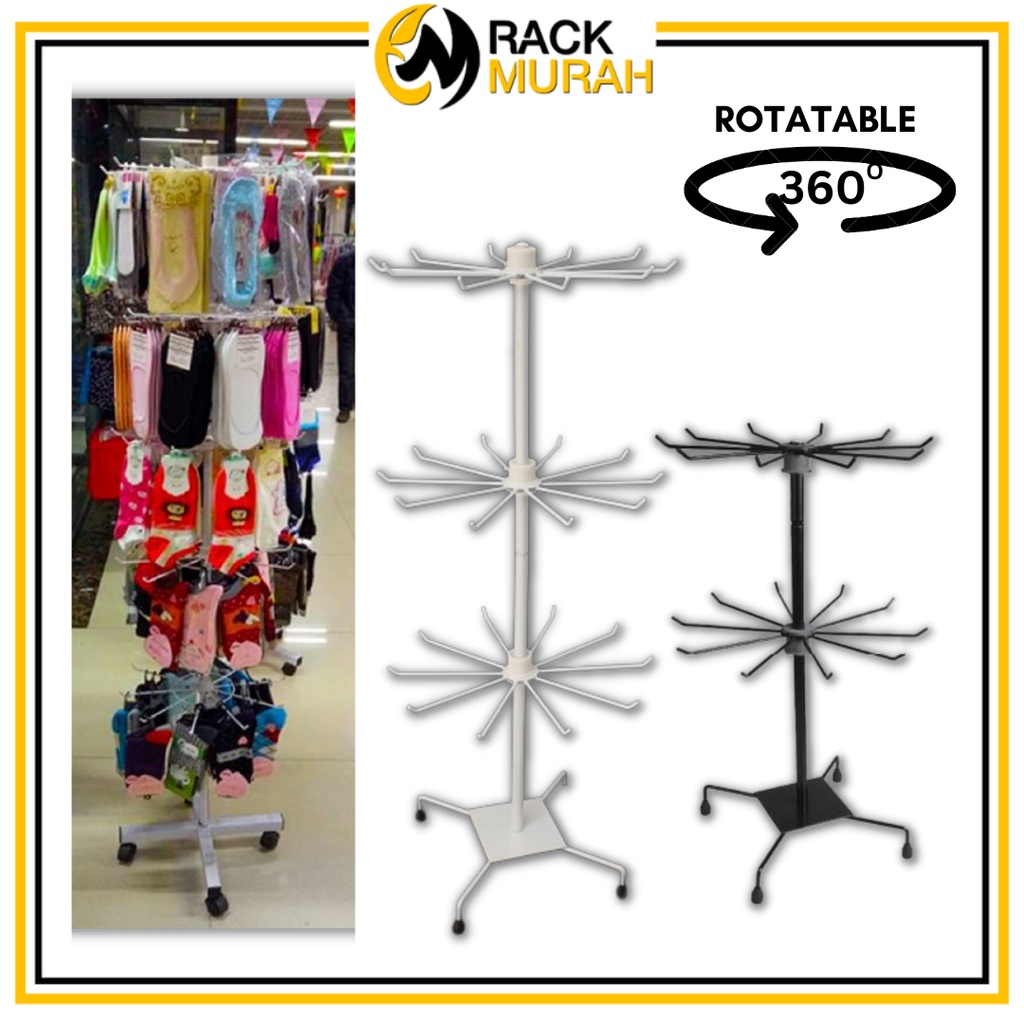 CIANLI 2 / 3 LAYER ROTATION JEWELLERY DISPLAY RACK STAND | Shopee Malaysia