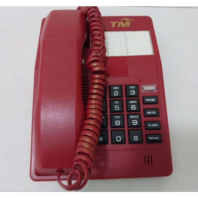 Telephone Corded Home TM(Red Colour) | Shopee Malaysia