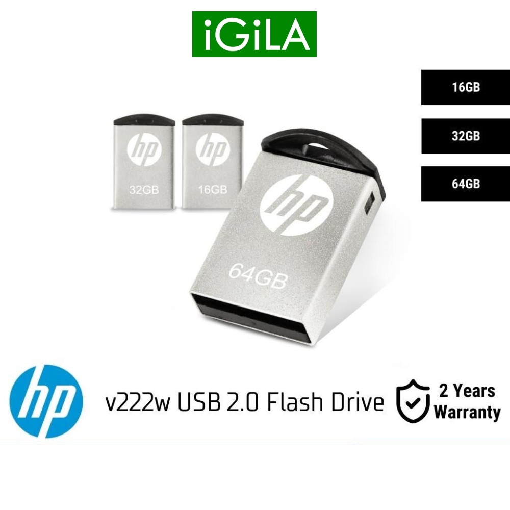 HP PENRIVE V222W USB 2.0 Slim Flash Drive USBDRIVE - 16GB / 32GB / 64GB DTX DTXM V40 | Shopee ...