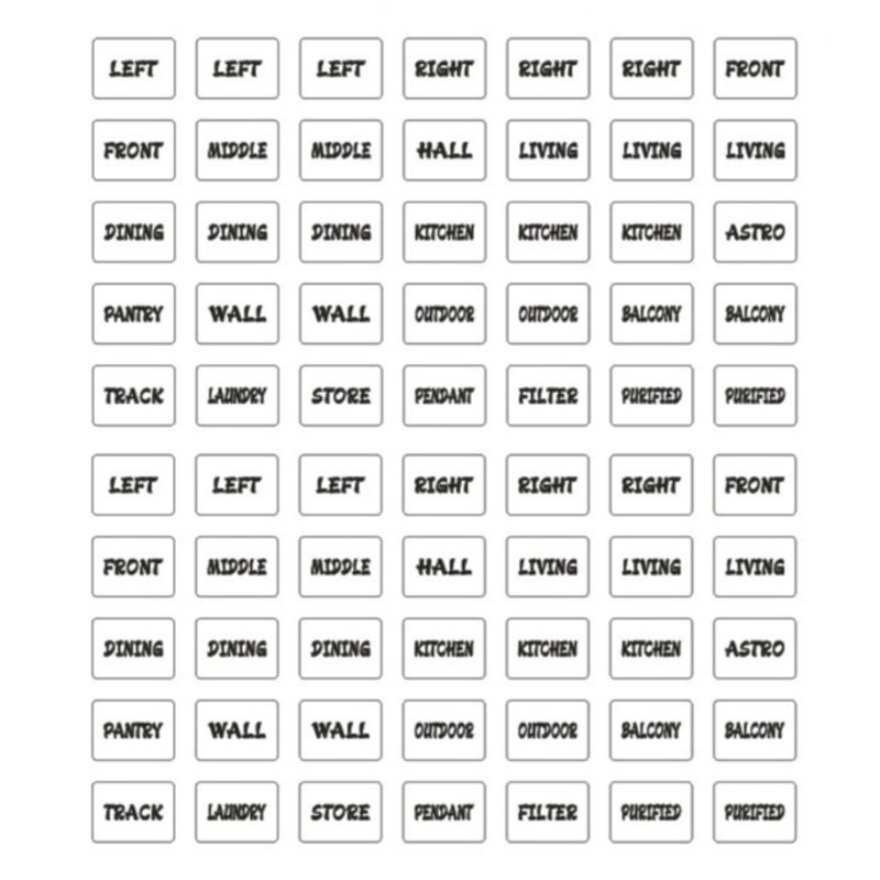 Minimalist Waterproof Switch Sticker / Electric Electrical Label / Suis ...