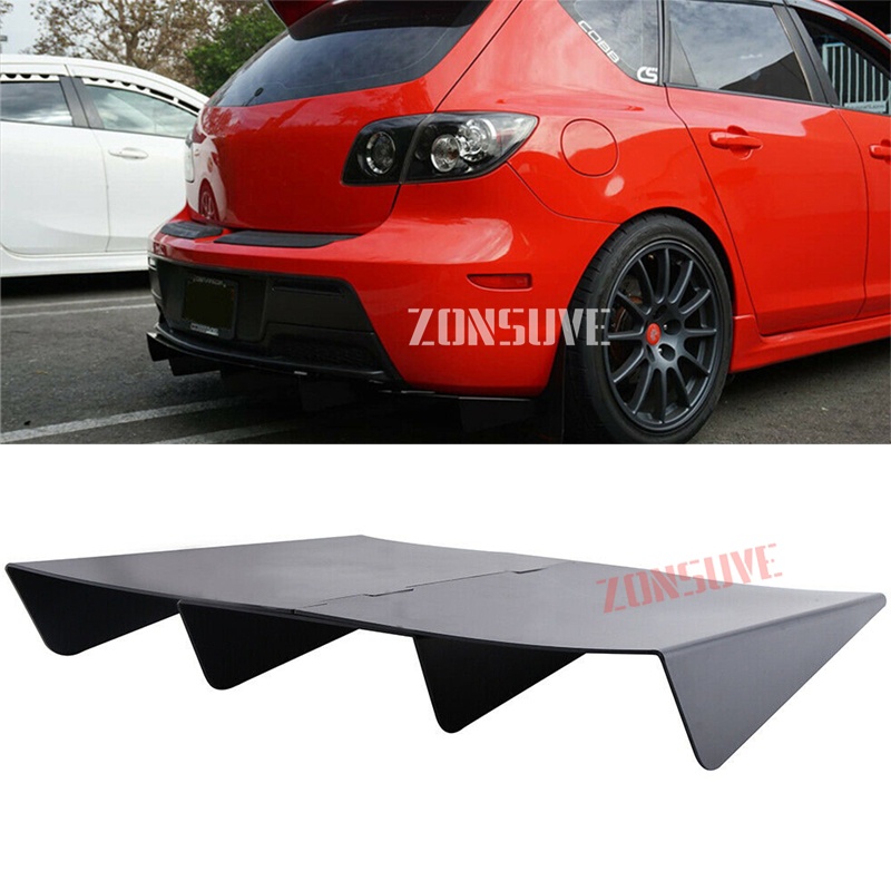 For Mazda Speed 3 Hatchback 2007-2019 Rear Diffuser Bumper Lip Spoiler ...