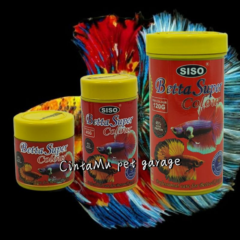 Siso betta super colour 20g 45g 120g betta fish food makanan ikan laga ...