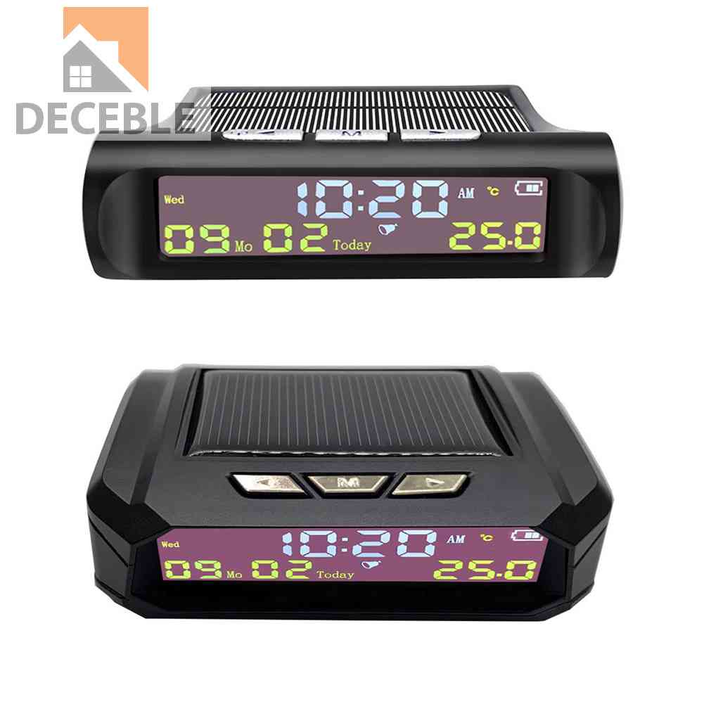 3-In-1 Auto Universal Solar Car Clock New Fashion Car Solar Electronic ...