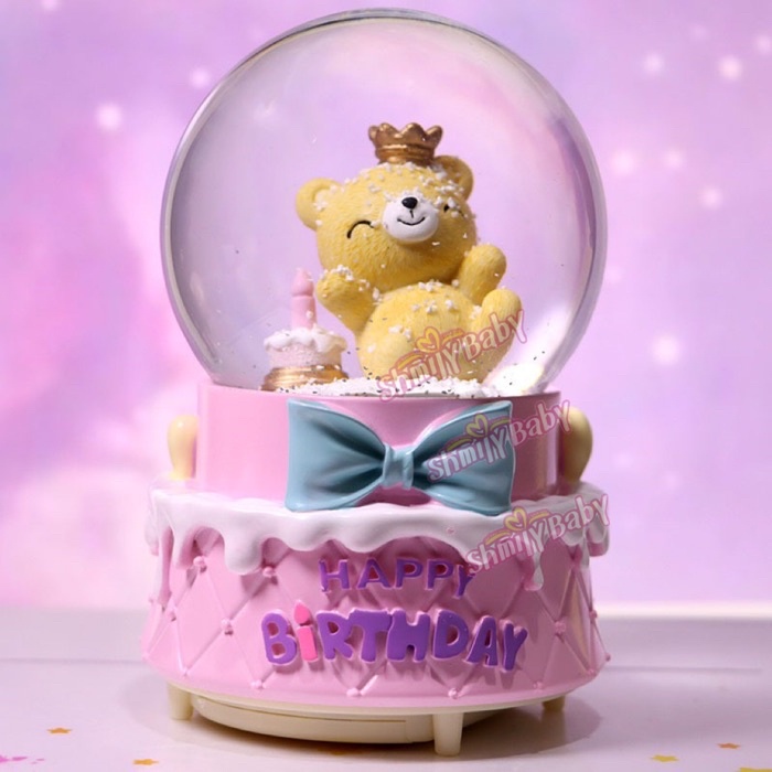 Ready Stock Musical Crystal Ball With Music LED Light Auto Snow Flying ...