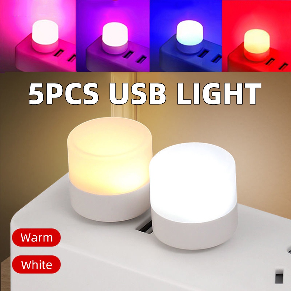 5pcs Mini USB Plug Lamp 5V Super Bright Eye Protection Book Light ...