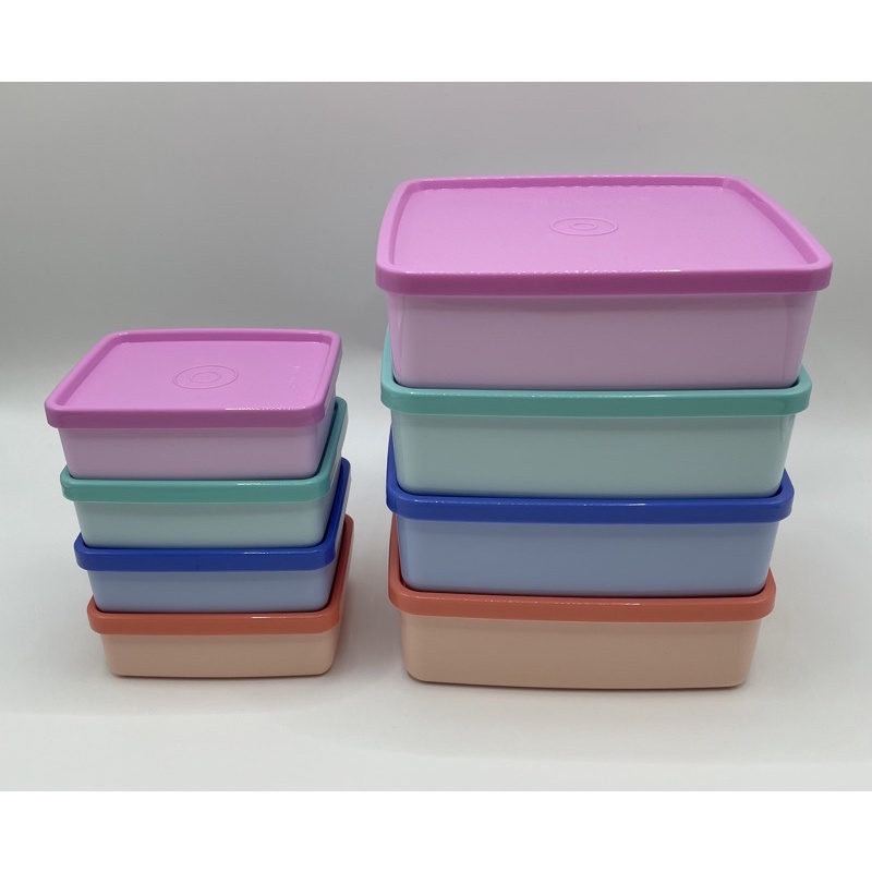 Tupperware Large Square-A-Way 620ml + 140ml (2 units) Airtight Square ...