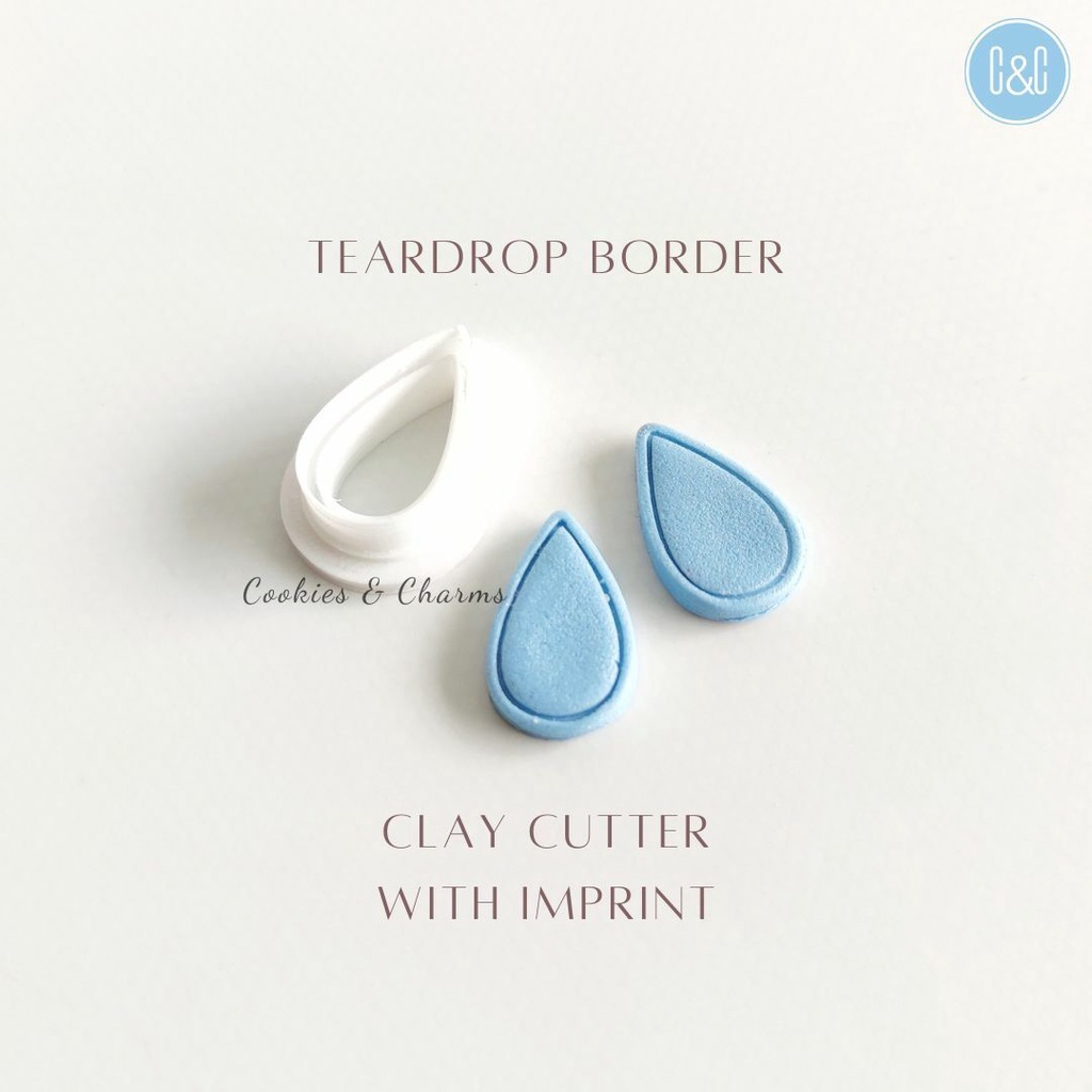 Teardrop Border Polymer Clay Cutter with Imprint | Shopee Malaysia