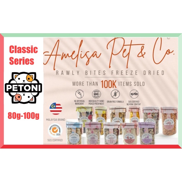 Amelisa Pet & Co. Rawly Bites Freeze Dried Pet Treats Classic Series ...