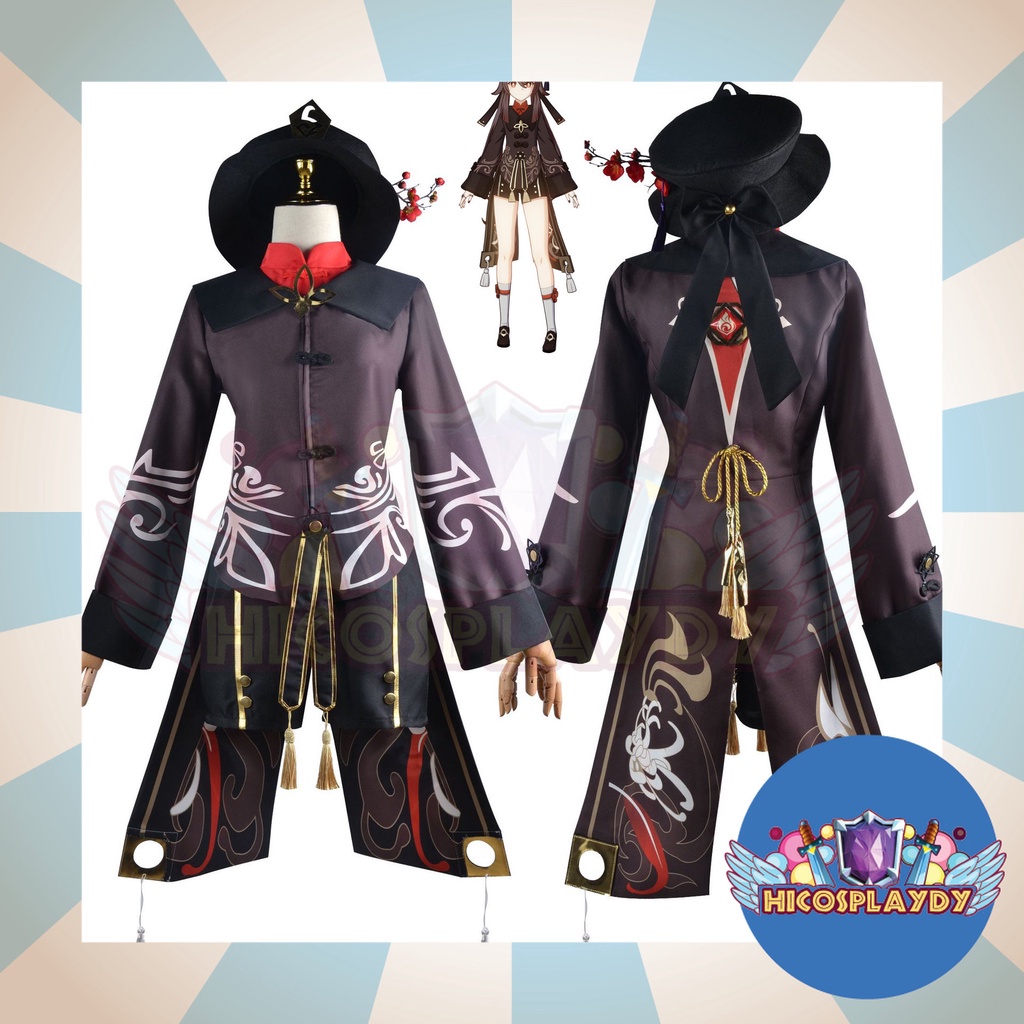 hiCosplayDy Anime Game Genshin Impact Hu Tao Cosplay Suit Pretend Play ...