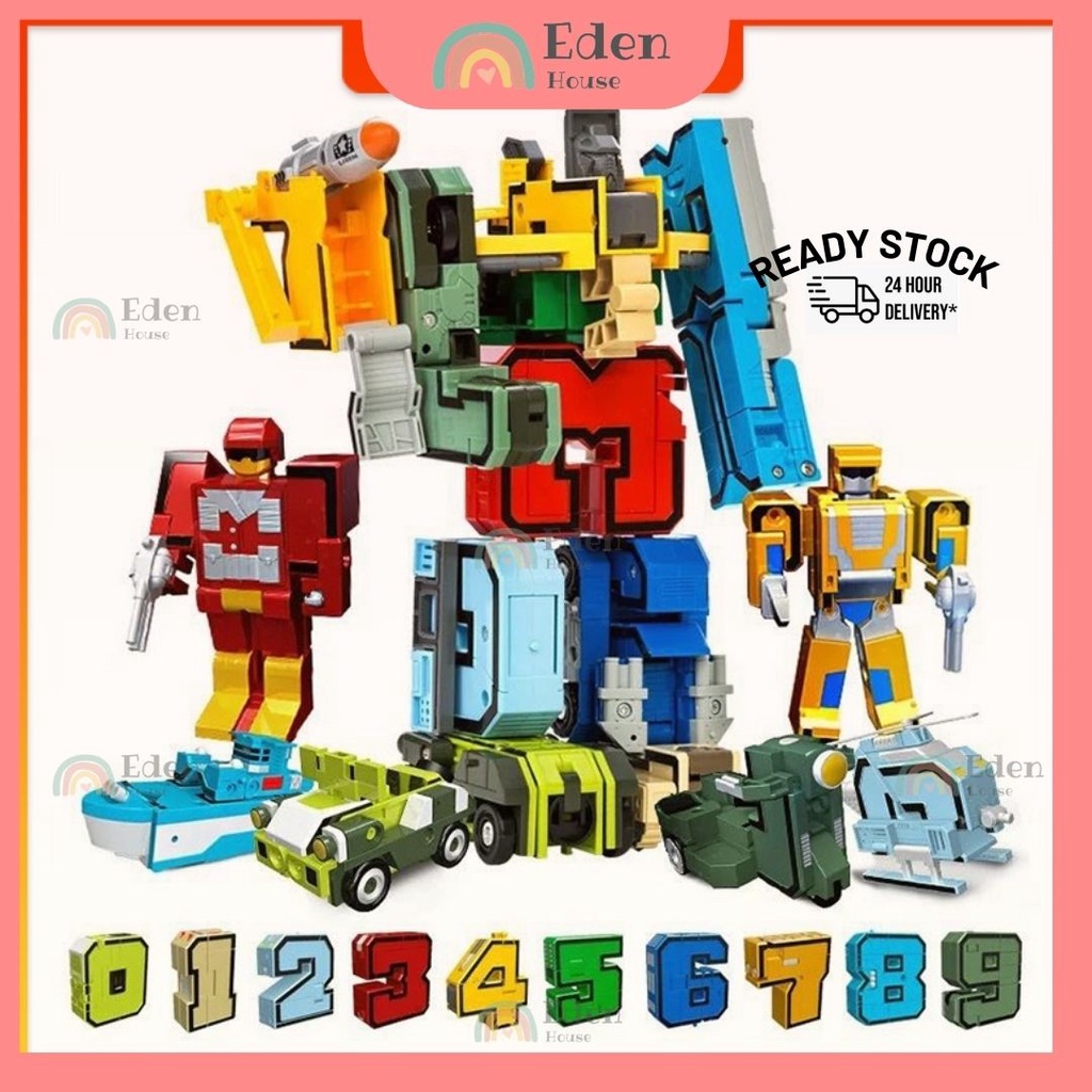 Numbers Transformer Robot Alphabet Number Transformer Deformation ...