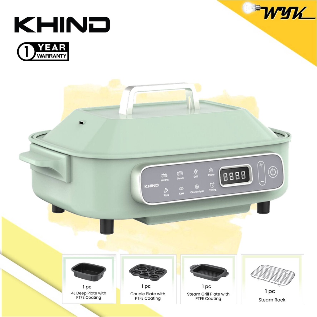KHIND 4L Multi Cooker MC400 (Mint) | Shopee Malaysia