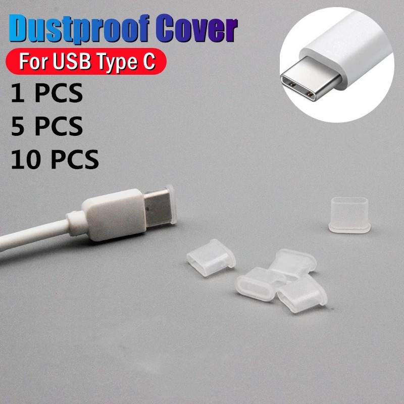 10/5/1 Piece C type data cable protector dust cover USB Type-c adapter ...